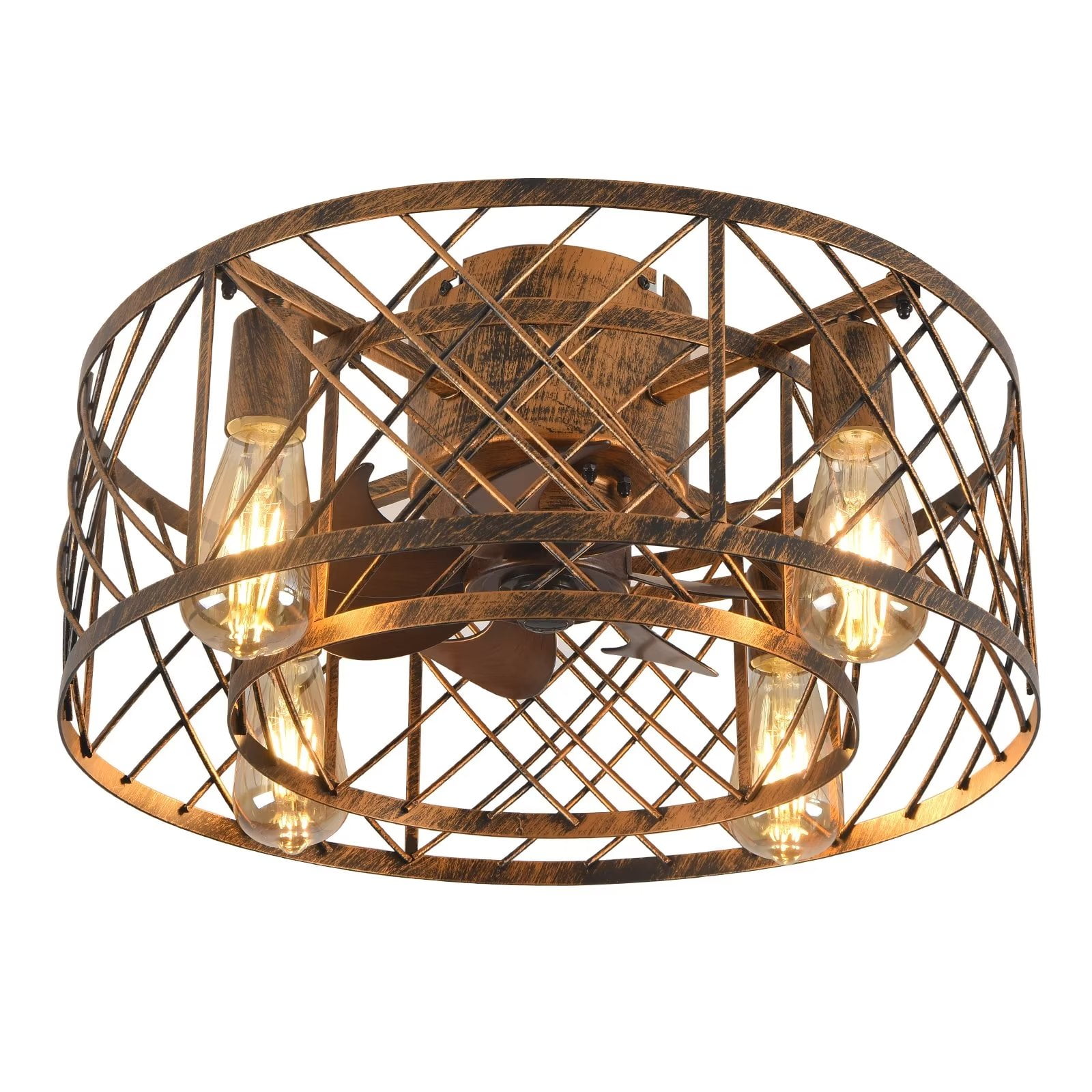 7 Blades House Ceiling Fan with Light and Remote Control , 20 inch ...