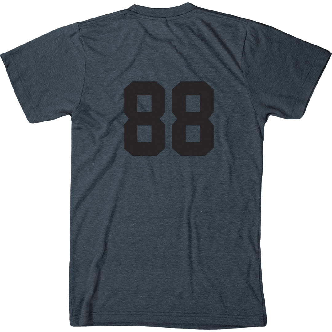 Standard Black Jersey Number 88 Men's Modern Fit T-Shirt - Walmart.com