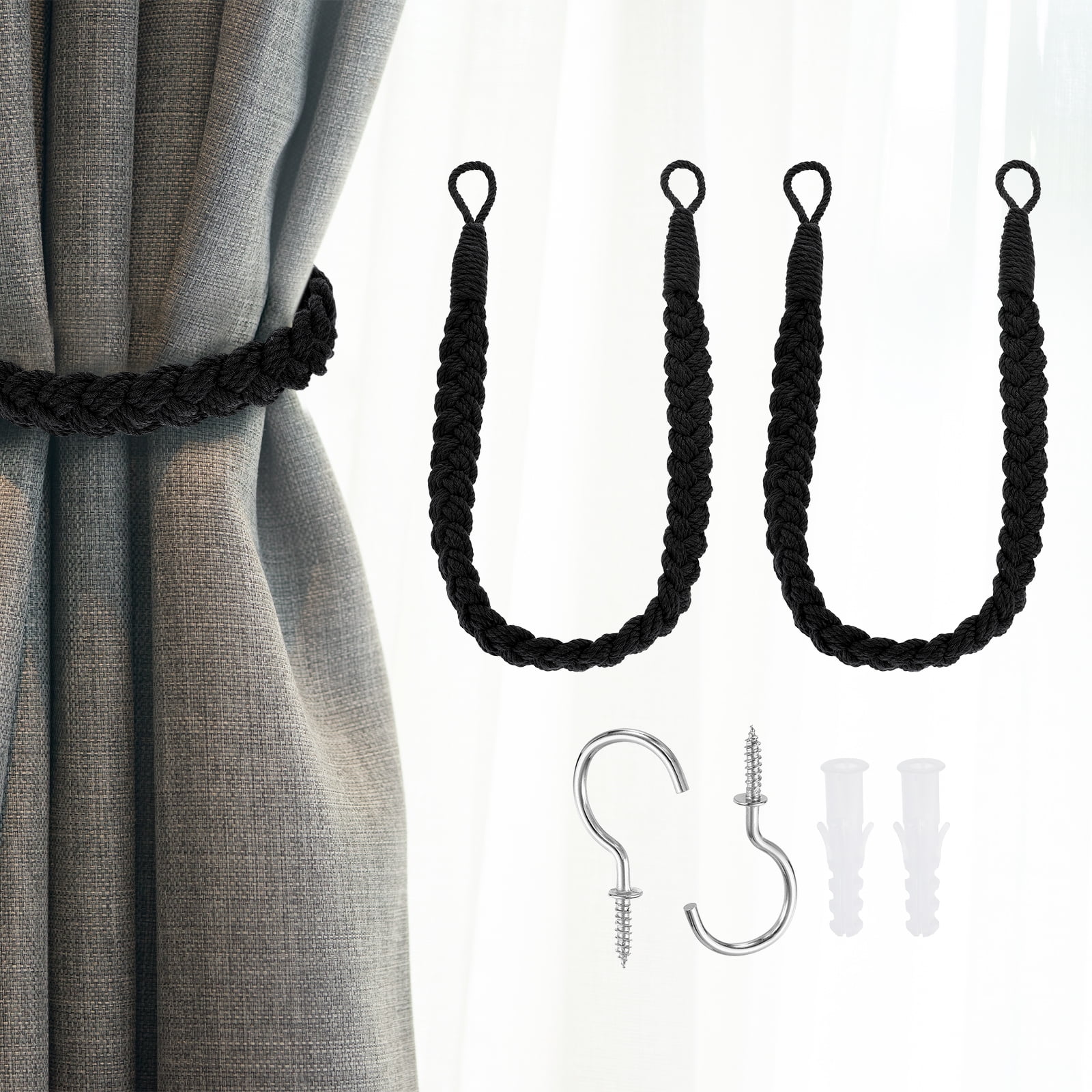 Click here for Unique Bargains 2pcs Rope Curtain Tiebacks  23.6 C... prices