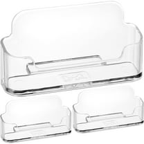 Plymor Clear Acrylic Deluxe Business Card / Postcard Holder, 3.5" W x 2.875" D x 2.125" H ...