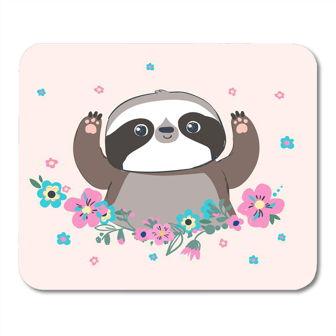 KDAGR Cartoon Brown Baby Cute Sloth Children Girl Colorful Branch ...