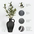 Luxurious Textured Black Vase Set, 10 Inch Tall Vase, Includes 22 ...