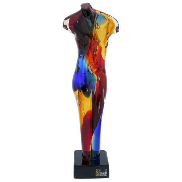 GlassOfVenice Murano Glass Sommerso Male Torso Figure - Walmart.com