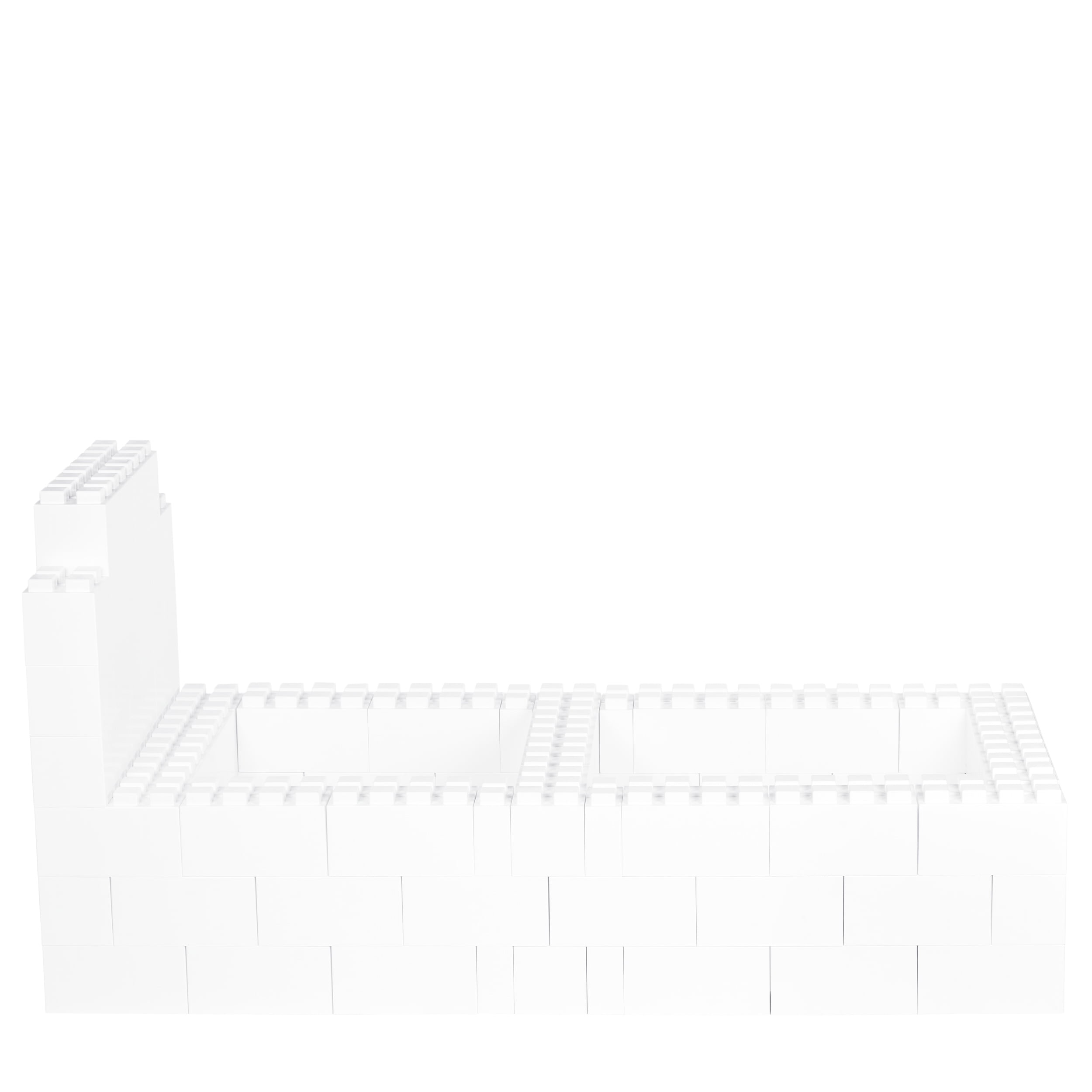 EverBlock Single Bed Frame with Headboard Kit | 3’ x 7’ x 3’ 7” | Modular Bed, Frame & Headboard ...