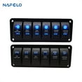 12V LED Rocker Switch Panel for Marine Boat Truck Caravan Car Socket ...
