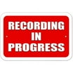 Recording in Progress Sign - Walmart.com