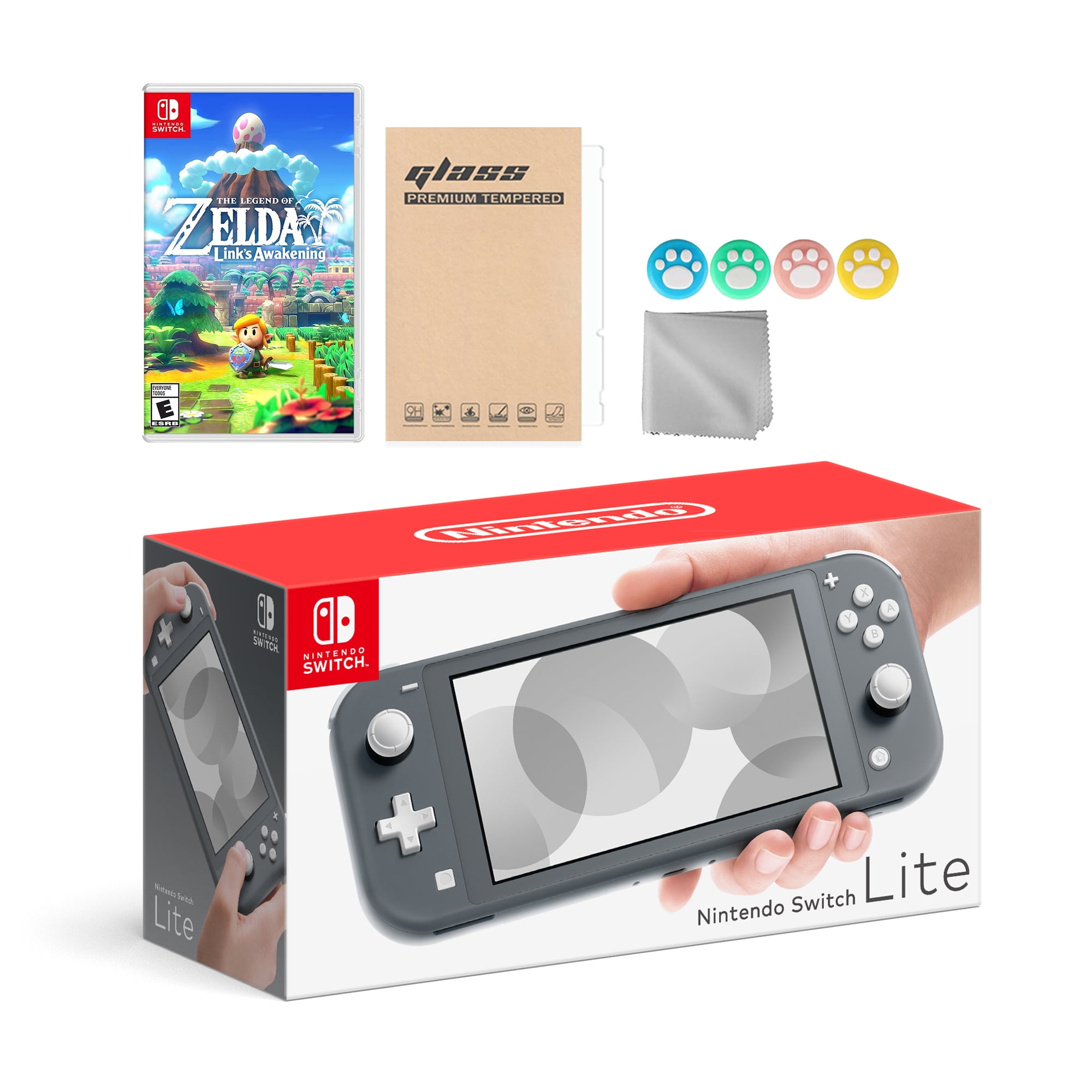 Nintendo Switch Lite Gray with Legend of Zelda Link s Awakening and Mytrix Accessories NS Game Disc Bundle Best Holiday Gift