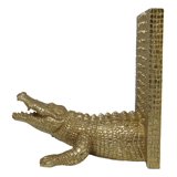 Nautical Marine Faux Gold Crocodile Alligator Head And Tail Bookends ...