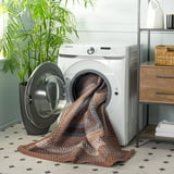 SAFAVIEH Braided Angel Colored Bordered Area Rug, Brown/Multi, 10' x 14 ...