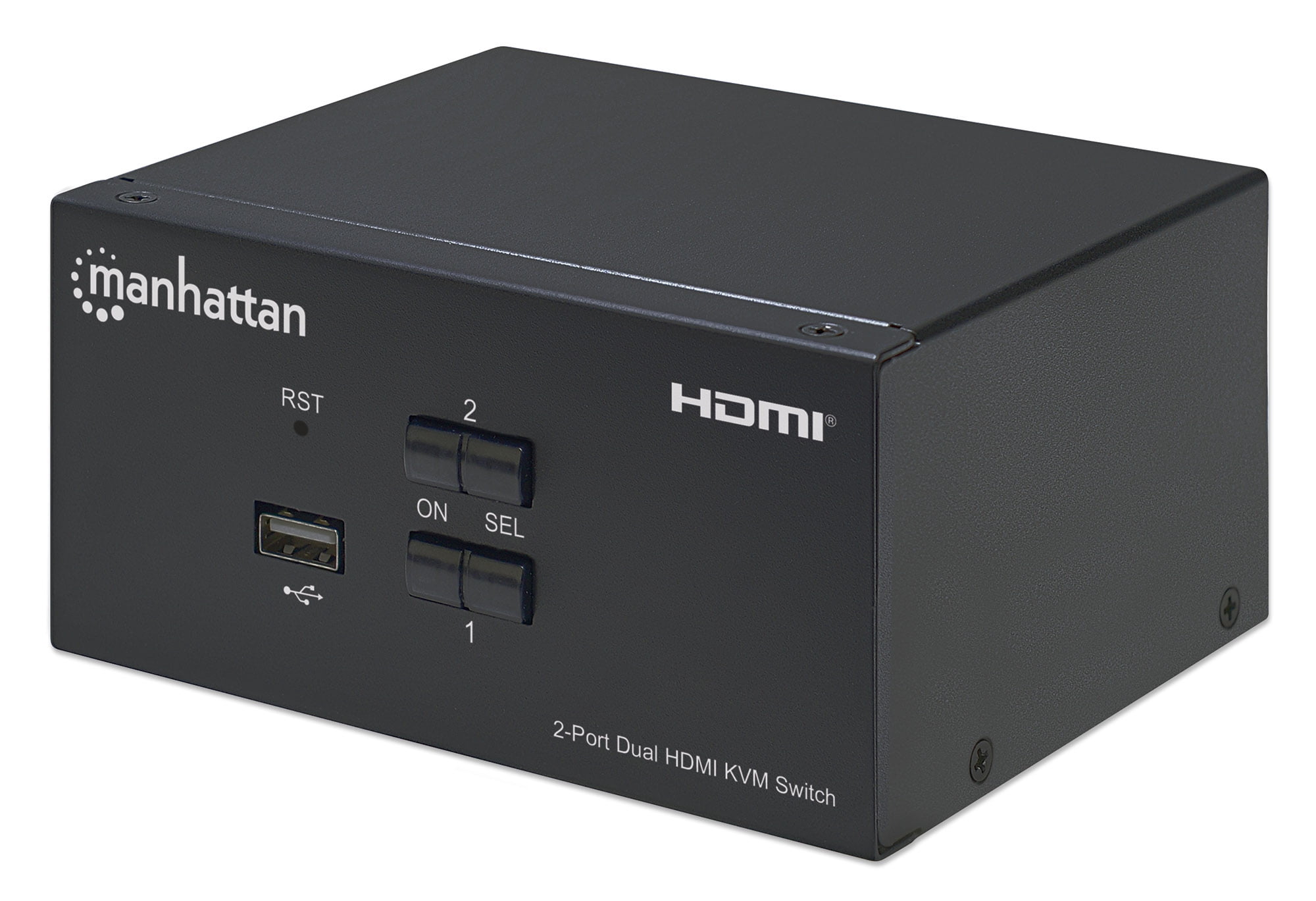 Switch KVM HDMI de 2 puertos para dos monitores Manhattan Conexiones ...