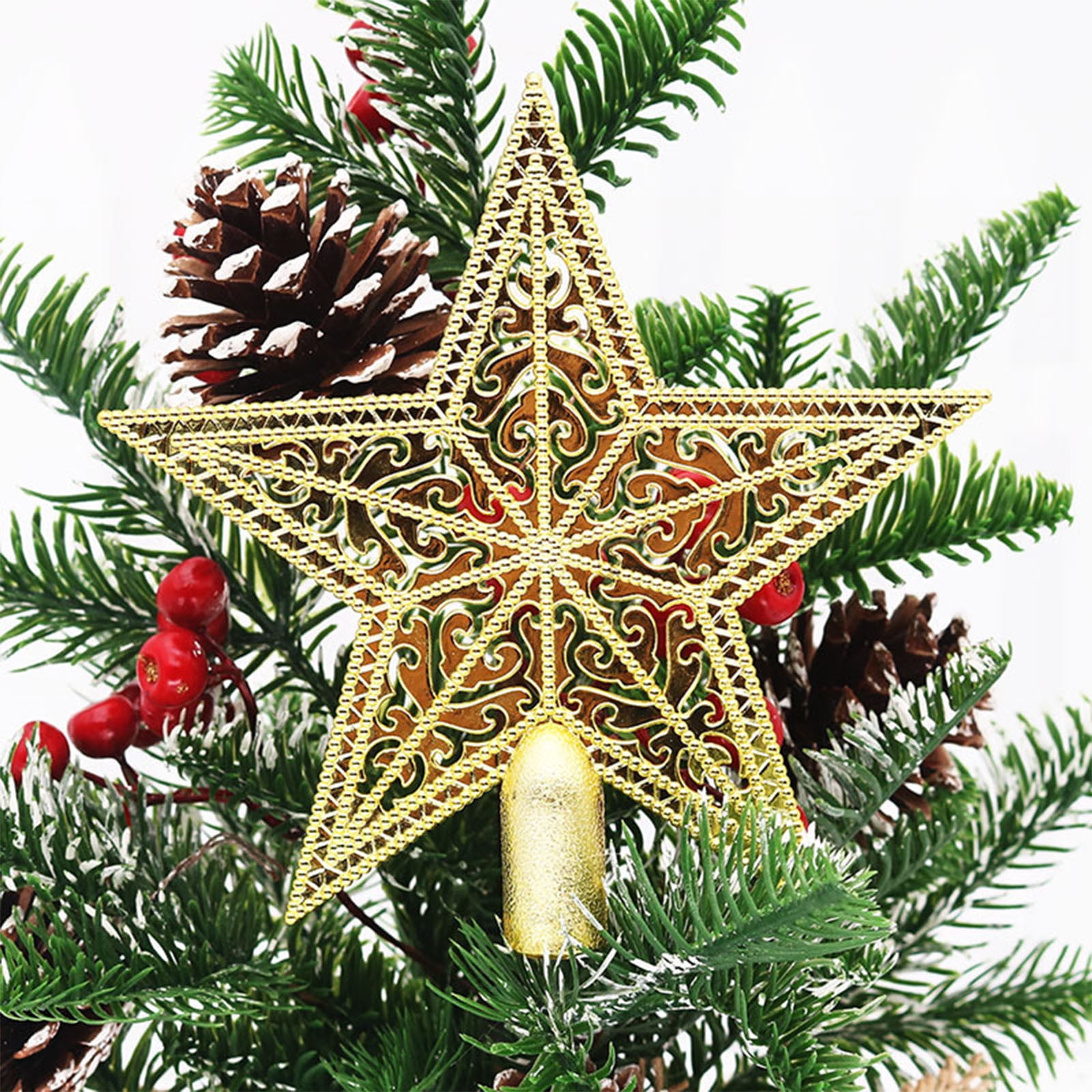 Click here for Wzzjkit Christmas Hollow Star Tree Topper Christma... prices