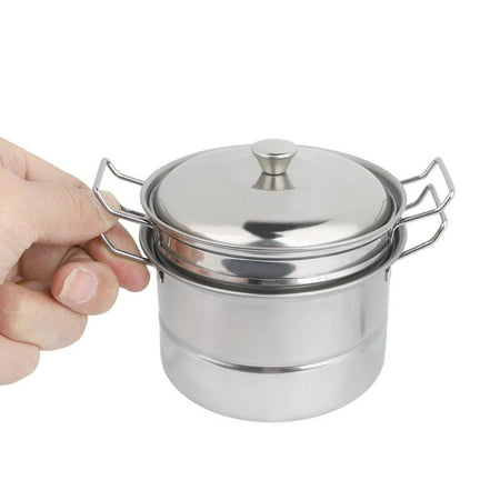 Domqga Stainless Steel Mini Pretend Steamer Pot Children Play House ...
