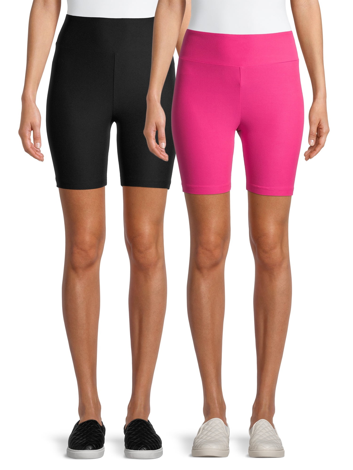 No Boundaries Juniors' High Rise Bike Shorts, 2-Pack - Walmart.com
