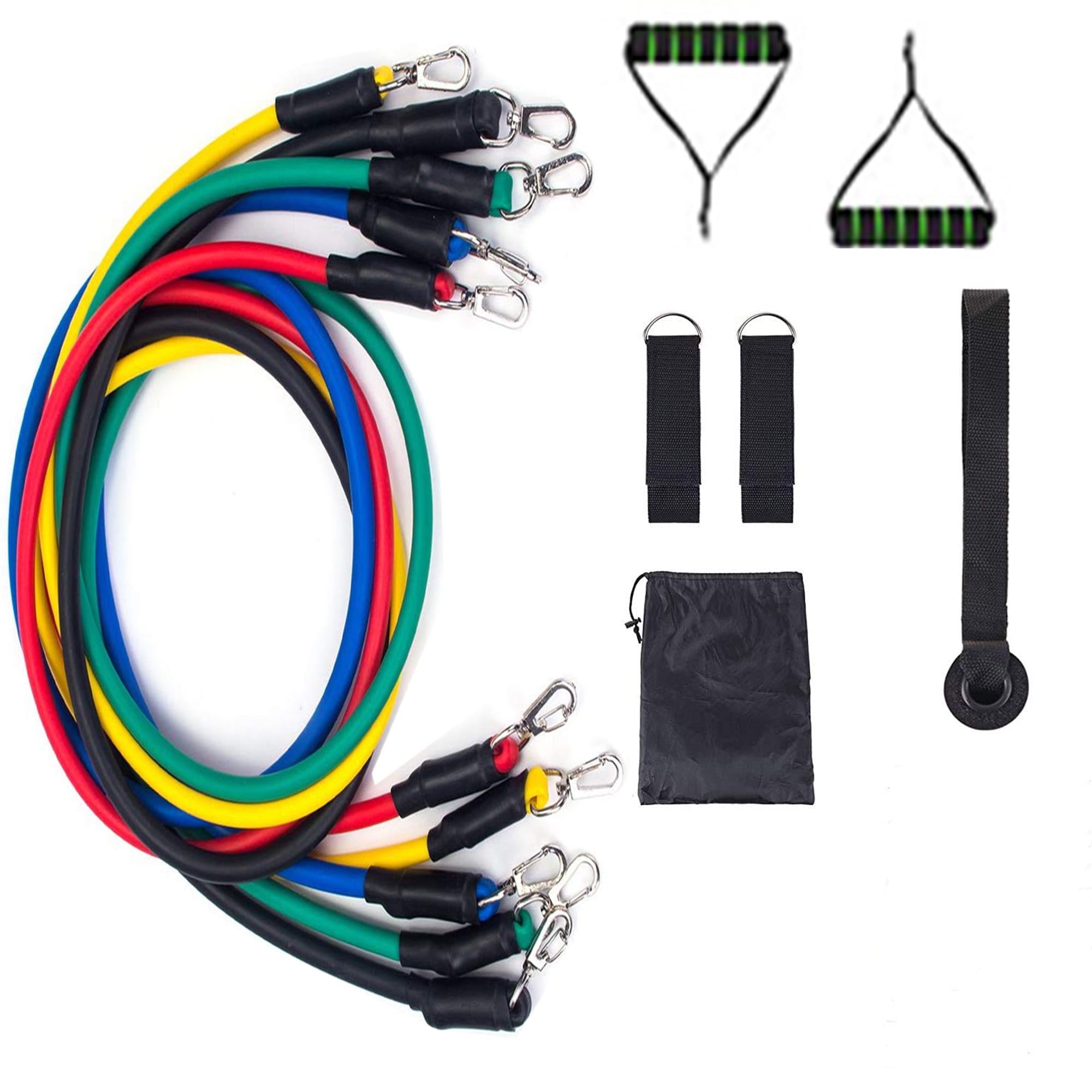 LELINTA 11 Pcs Exercise Resistance Bands Set with Handles,5 Fitness ...