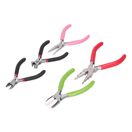Rdeghly 5Pcs Kit Diagonal Flat Nosed Bail Making Jewelry Hand Crimping ...