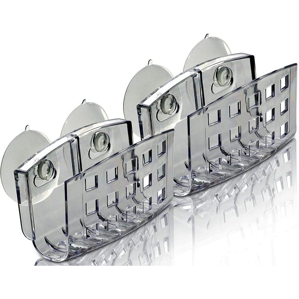 DecorRack 2 Sponge Holders with Suction Cups, Clear Acrylic Plastic (2 ...