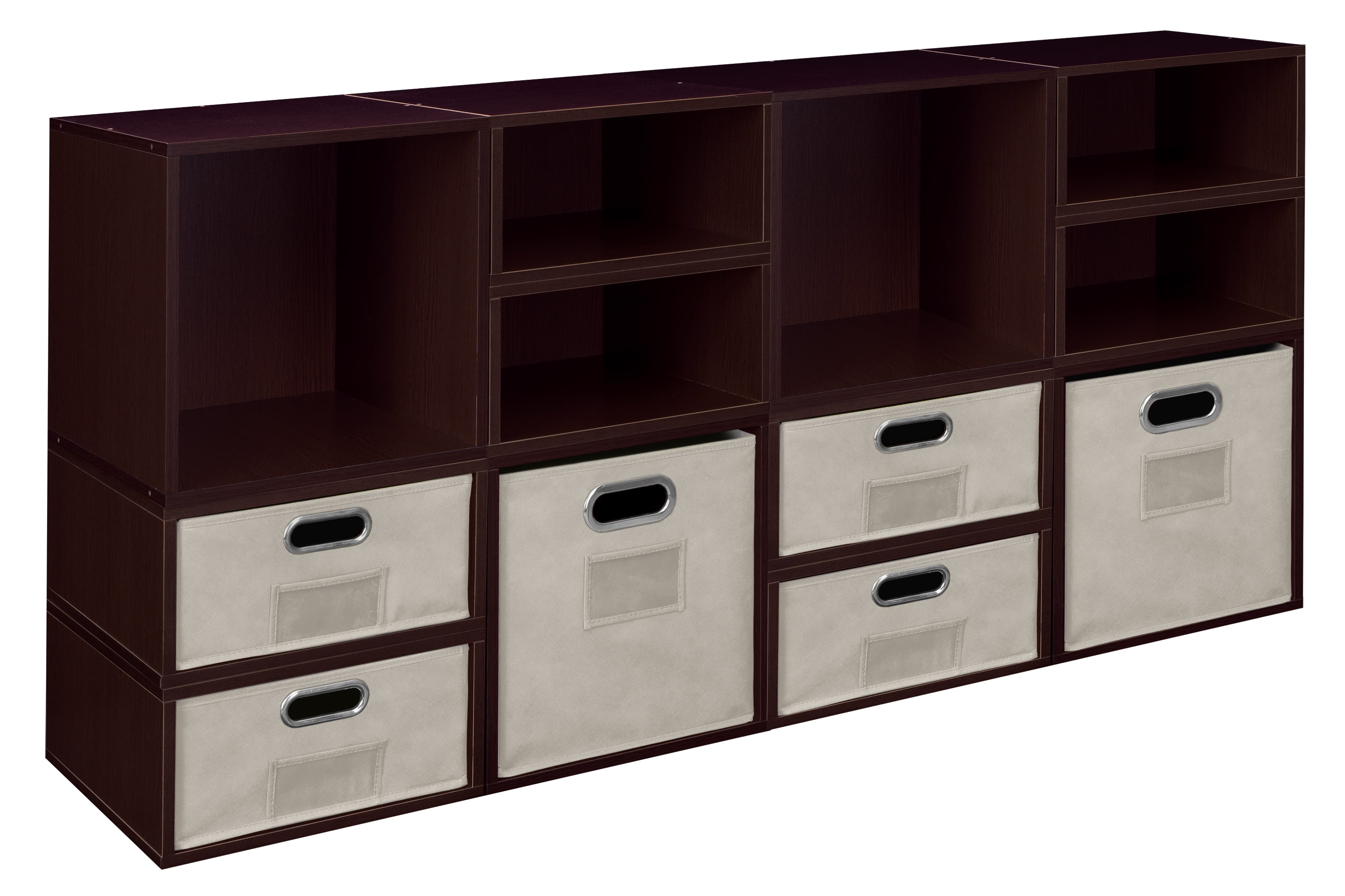 Niche Cubo Storage Set- 4 Full Cubes/8 Half Cubes with Foldable Storage ...