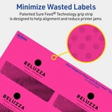 Avery Printable Rectangle Labels, Neon Magenta, 2" x 3.5", 640ct ...