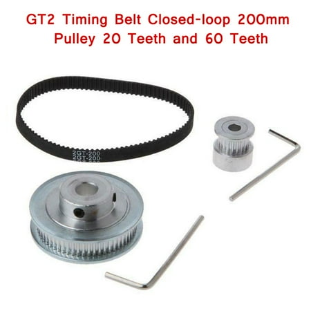 20 Teeth Gear 2GT Pitch 2mm GT2 Timing 2GT60T20T-200 And 60 Teeth ...
