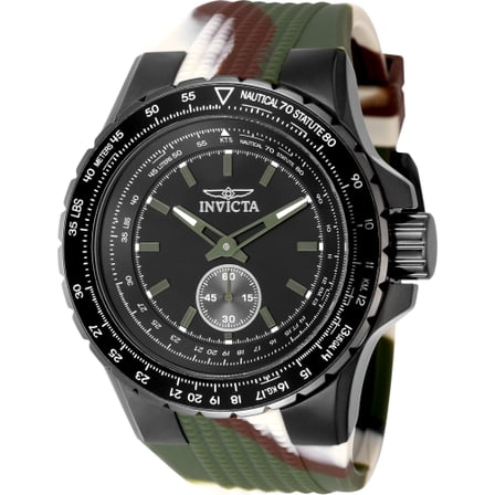 Invicta 47374 Men's Specialty Black Case Silicone Strap Watch - Walmart.com