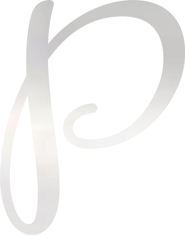 Acrylic Letter P Script, 3'' Tall Clear Alphabet Craft, Color Options ...