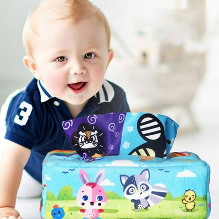 Baby Tissue Box Colorful Sensory Toy Educational Preschool Learning ...