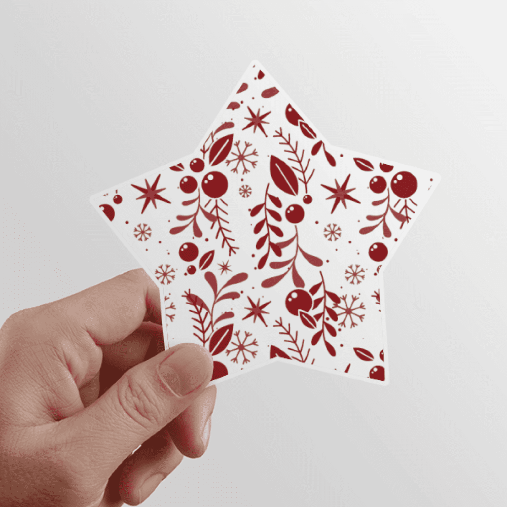 mas Red White Decoration Pattern Star Sticker Paster Vinyl Car Tags ...