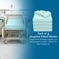 4 Pack Hospital Bed Fitted Sheets 36" x 84" x 8" Deep – 100% Egyptian ...