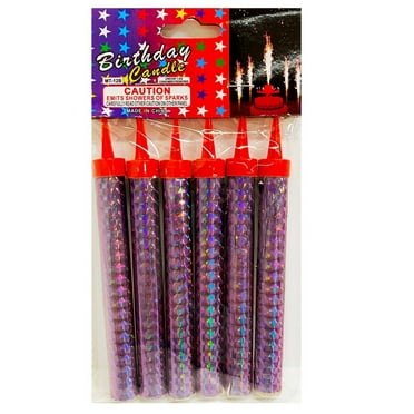 King of Sparklers Pack of 6 VIP Gold Wrapping Sparkling Candles for ...