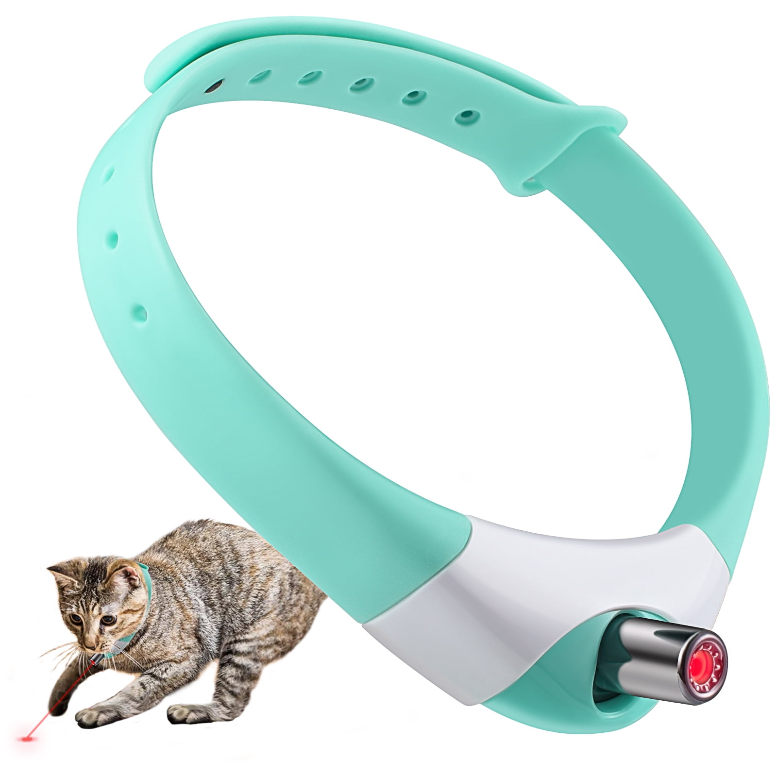 Wearable Automatic Cat Laser Toy, Electric Smart Amusing Collar for ... Wearable Automatic Cat Laser Toy, Electric Smart Amusing Collar for ...