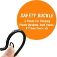 S Hooks for Hanging with Safety Buckle, Heavy Duty Metal S Shaped Hooks ...