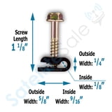 SatelliteSale Single Ground Screw Black Clips for Single Antenna Ground ...