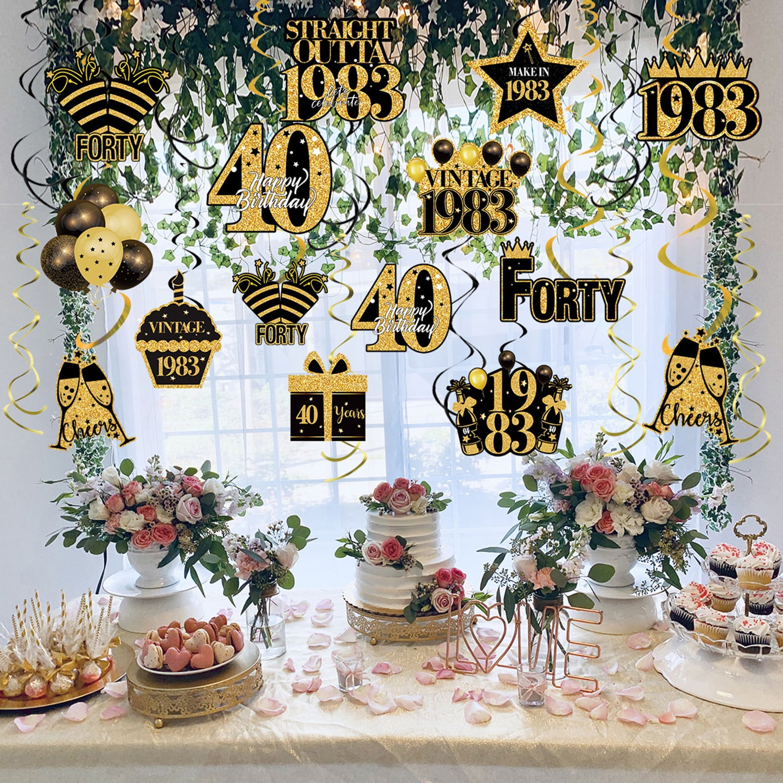 Hesroicy Happy Birthday Party Photo Props - Set of Paper Props for 30th ...