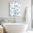 Blue Magnolia Flower Canvas Wall Art for Living Room, Watercolor Blue ...