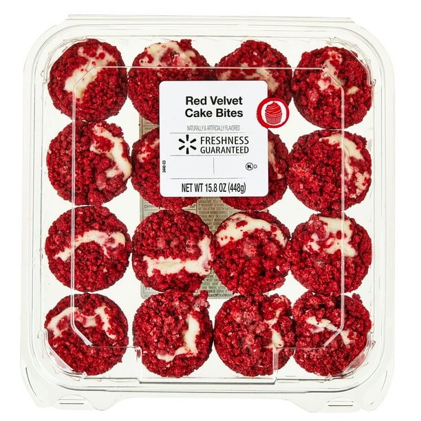 Freshness Guaranteed Red Velvet Mini Cake Bites, 15.8 oz, 16 Count ...