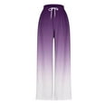 CQONEPT Women's Oversize Pants Color Block Wide Leg Pants Drawstring ...
