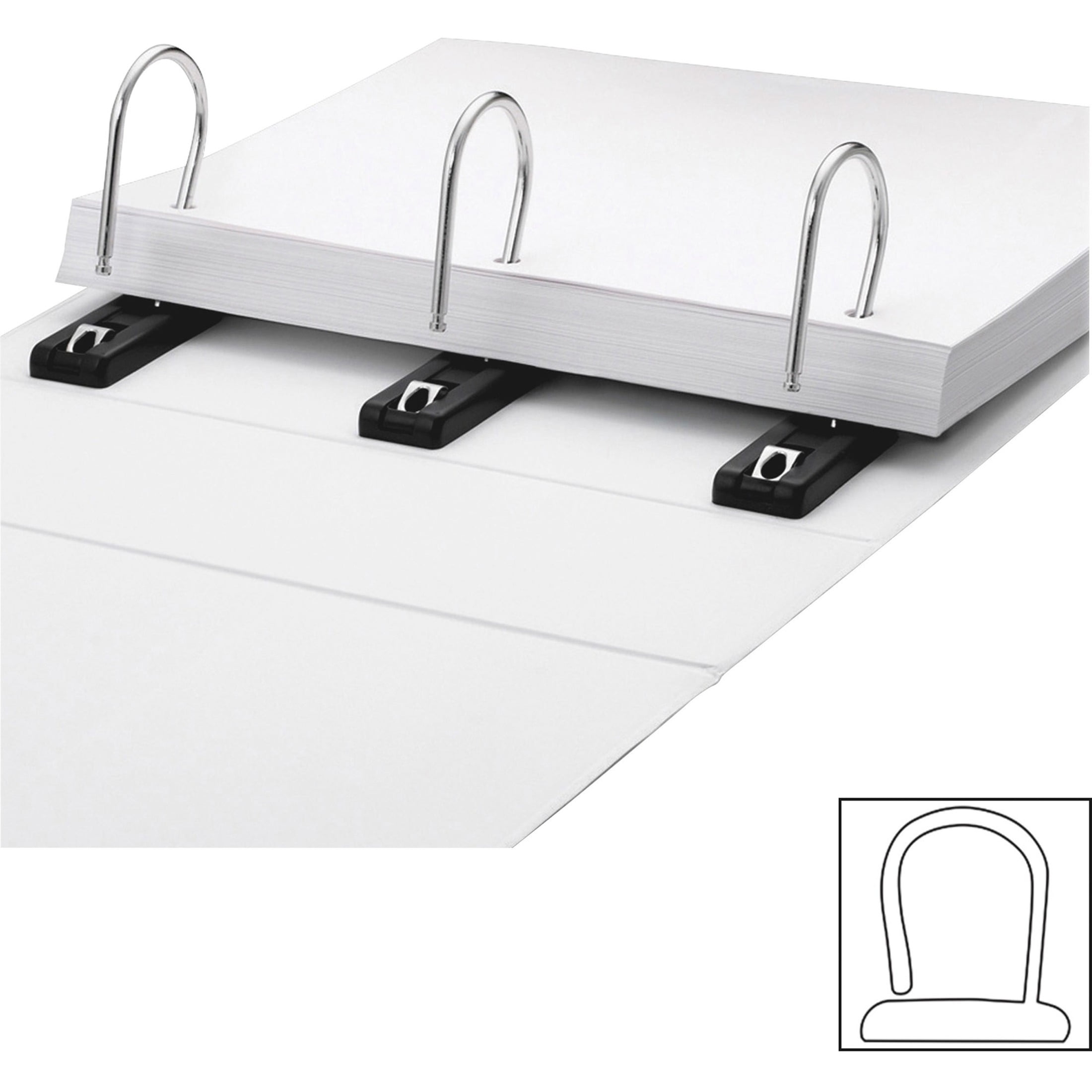 IdeaStream, IDESNS01701, Gapless D-shape Ring View Binder, 1 Each ...