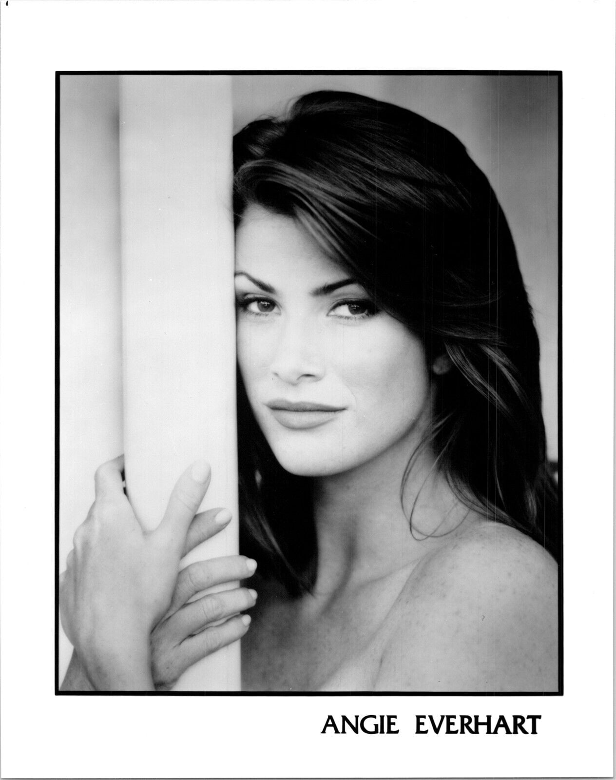 Angie Everhart bare shouldered glamour portrait 8x10 inch photo ...