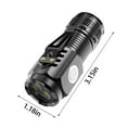 hengsof Mini LED Flashlight Rechargeable Charging, Small Flashlights ...