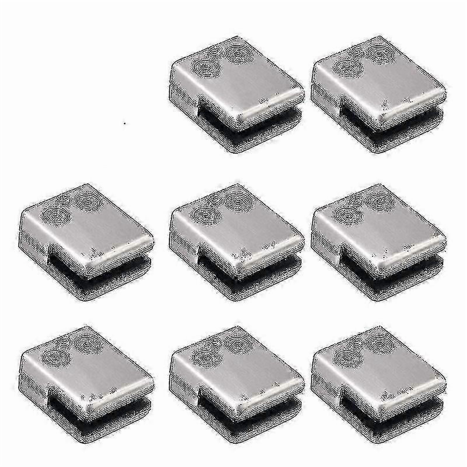 Glass Clamp, 8 Pack Stainless Steel Square Clamp 6-8mm Glass Clip Clamp ...