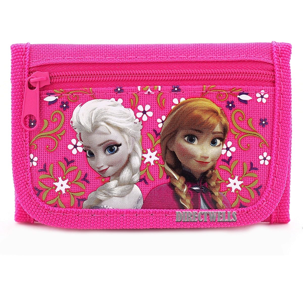 Frozen Elsa and Anna Authentic Licensed Hot Pink Trifold Wallet ...