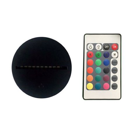 Remote Control 3D Light Base 3D Night LED Light Base Adjustable 7 ...