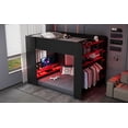 Newest Full Bunk Bed with Height-Adjustable Desk & RGB Light, Gamer ...