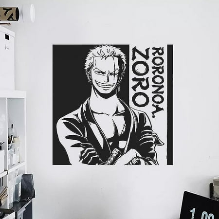 One Piece Roronoa Zoro Cartoon Wall Stickers Decorative Wall Decals ...