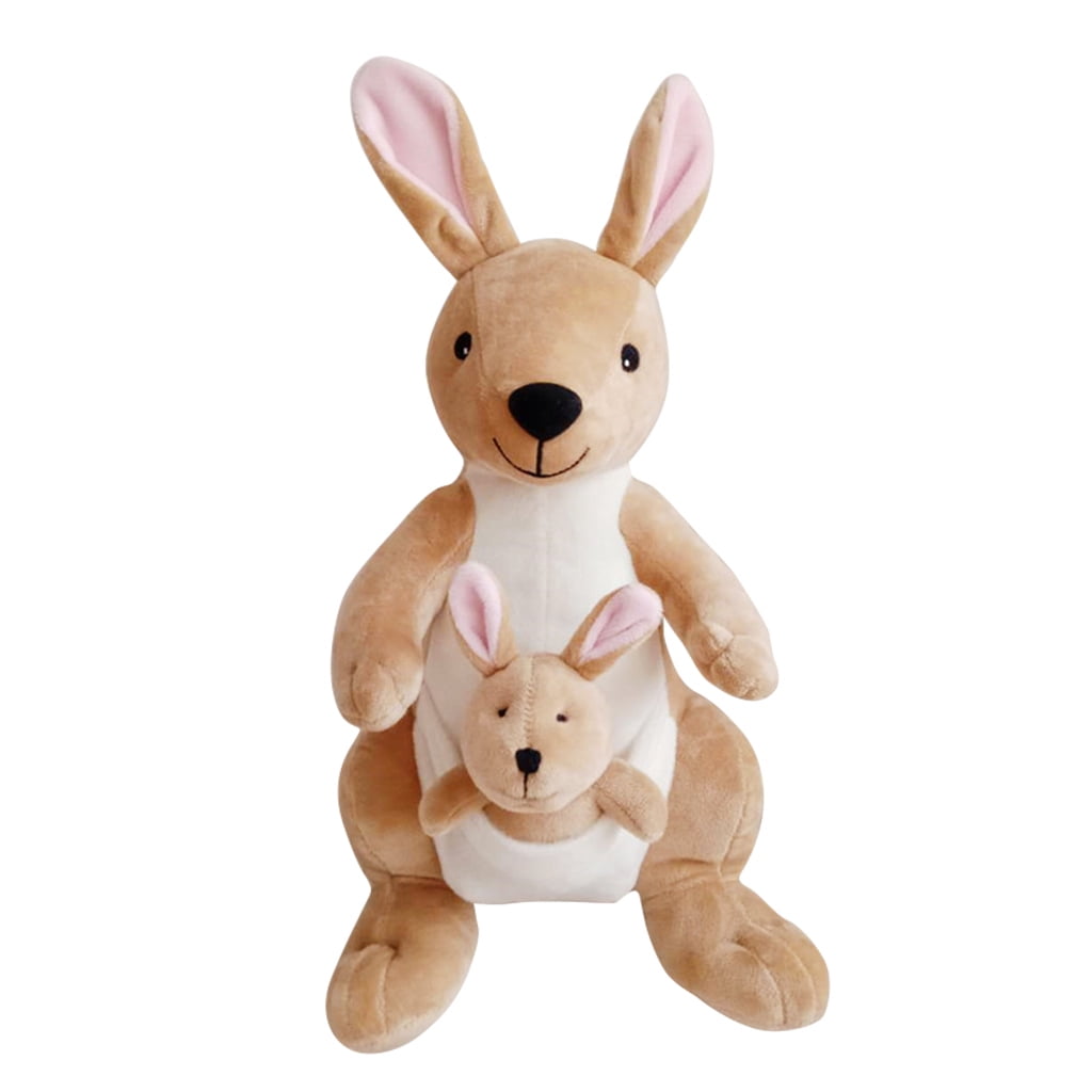Kangaroo Plush Toy Animal for Doll Coffee/Orange Color Cute Cartoon Interactive Toy Infant Gift ...