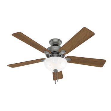 Hunter 52" Aker Indoor Rated Ceiling Fan with LED Light Kit and Pull ...