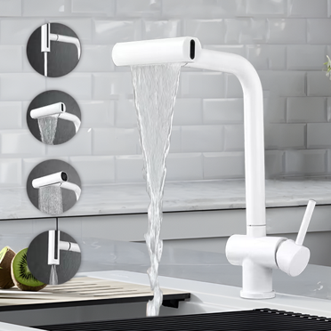 WMF-8201ZNL-CP - Hybrid Metal Deck Kitchen Sink Faucet Double Handle ...