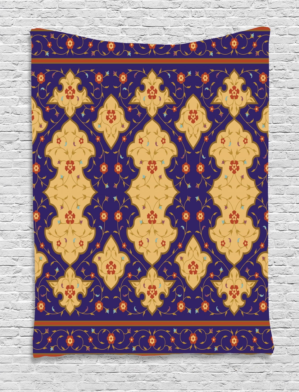 Moroccan Tapestry, Traditional Arabic Border Visual Ottoman Art ...