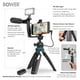 Bower Ultimate Vlogger Kit with 50 LED Light, HD Microphone, Bracket ...