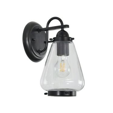 Mainstays 6" Square Outdoor Coach Light Lantern, White,Light Bulb ...